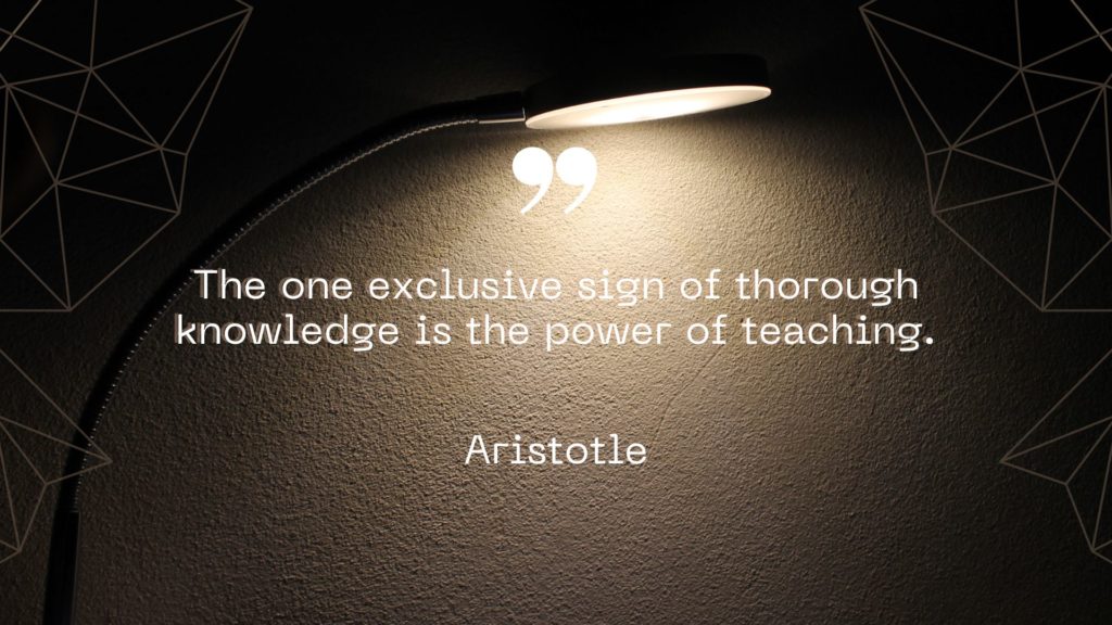 The Power of Teaching: Aristotle’s Perspective on Thorough Knowledge ...