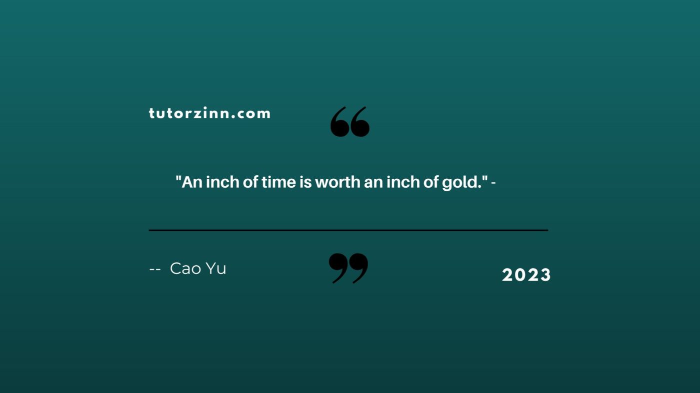 An Inch of Time is Worth an Inch of Gold” – Exploring the Chinese ...